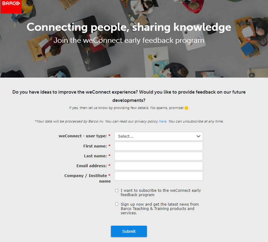 weConnect V3.24 release notes - Barco